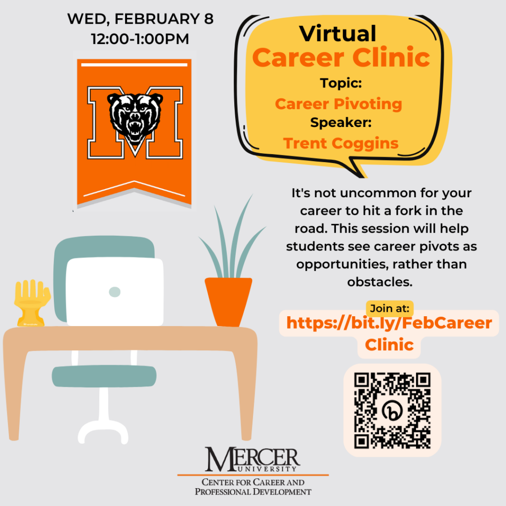 February Career Clinic: Career Pivoting | Mercer Events