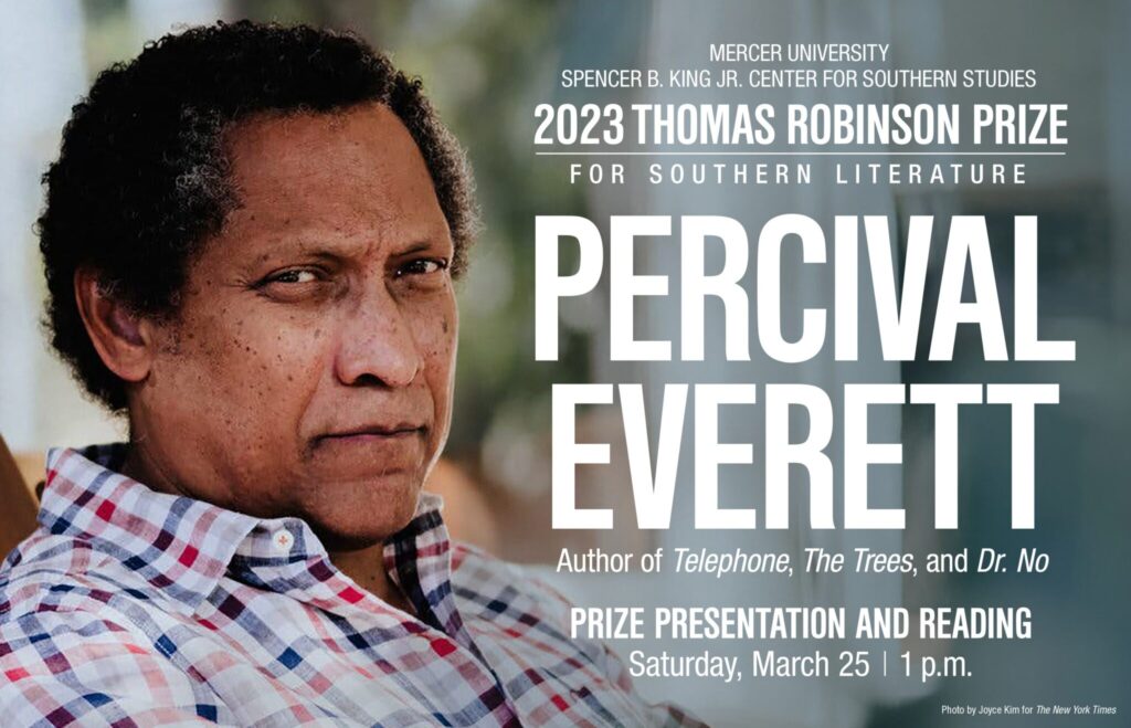 Thomas Robinson Prize: Percival Everett | Mercer Events