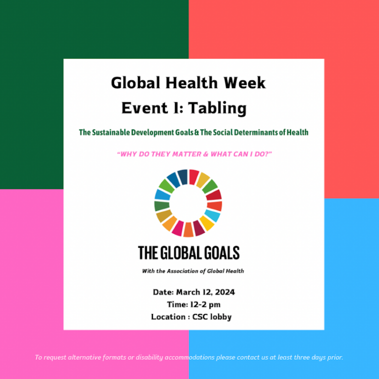 Global Health Week Event 1: Tabling | Mercer Events