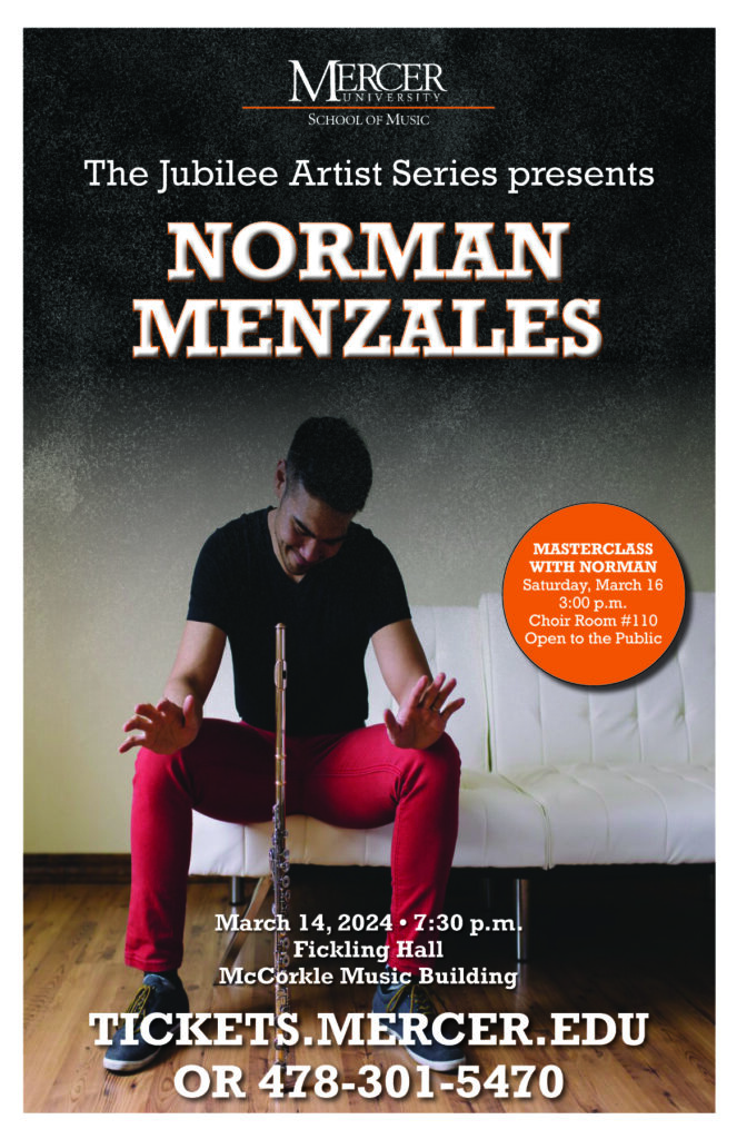 Jubilee Artist Series Presents: Norman Menzales, Flute | Mercer Events